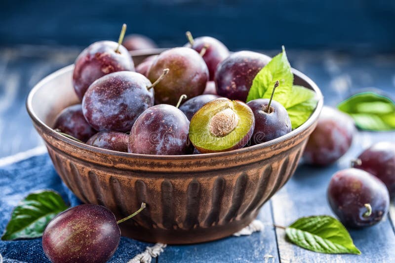 Plums stock photo. Image of cuisine, dessert, natural - 54503398