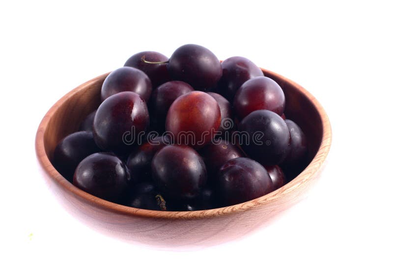 Plums on plate stock image. Image of prune, close, beautiful - 3332293