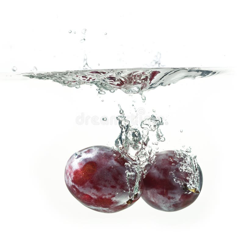 Plums in water splash stock image. Image of drip, splash - 38597977