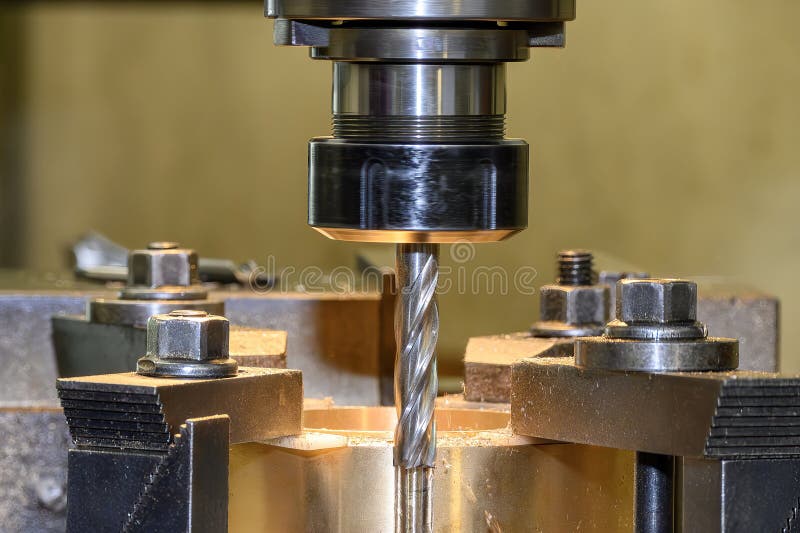 The Plunge Cutting Process on NC Milling Machine with Brass Material ...