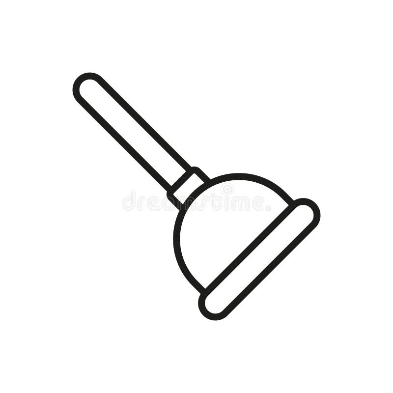 Plunger Bathroom Icon Vector Basic Design Simple and Modern Stock Vector - Illustration of ...