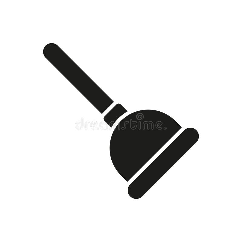 Plunger Bathroom Icon Vector Basic Design Simple and Modern Stock Vector - Illustration of drain ...