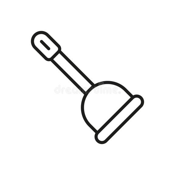Plunger Bathroom Icon Vector Basic Design Simple and Modern Stock ...