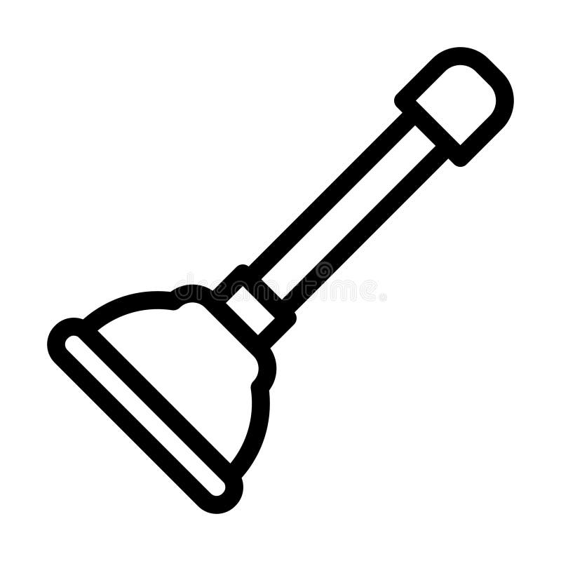 Plunger Vector Thick Line Icon for Personal and Commercial Use Stock ... Plunger Vector Thick Line Icon for Personal and Commercial Use Stock ...