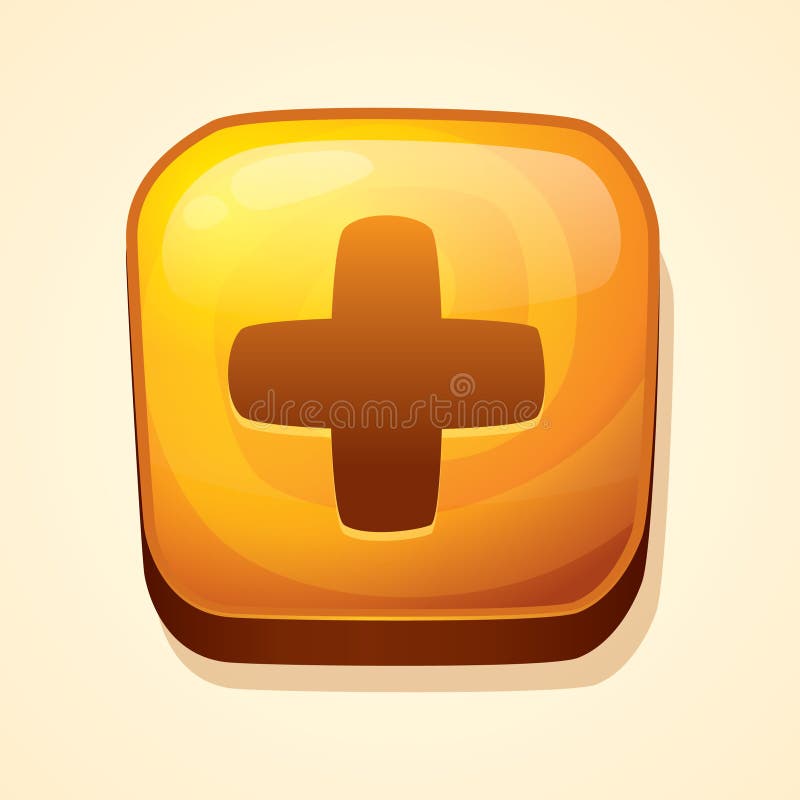 Plus Button. Vector Illustration Decorative Design Stock Vector ...