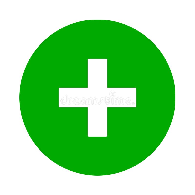 Plus and circle stock vector. Illustration of symbol - 165122021