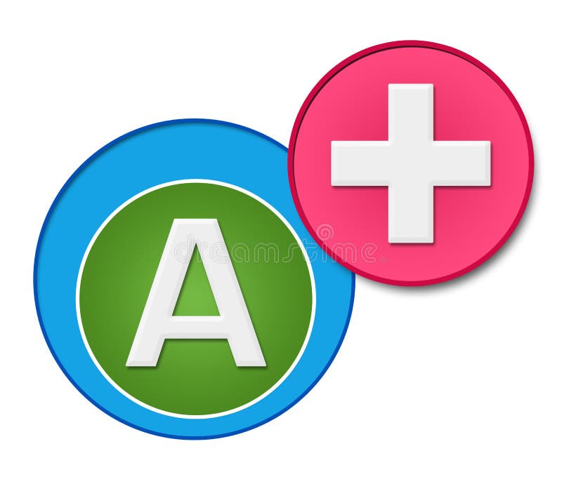 A Plus Colorful Circles stock illustration. Illustration of learning ...