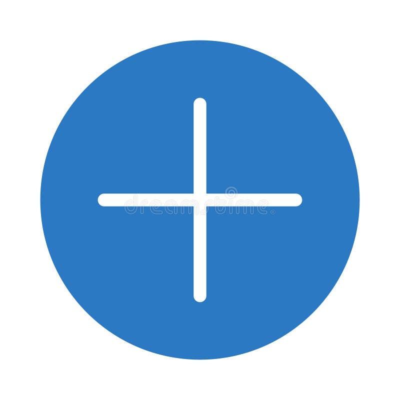 Plus Glyph Colour Vector Icon Stock Vector - Illustration of circle ...