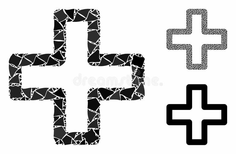 Plus Composition Icon of Unequal Elements Stock Vector - Illustration ...