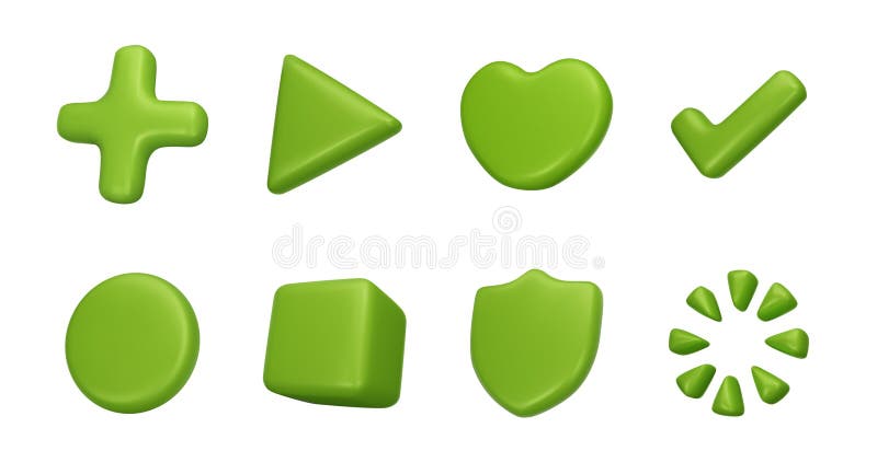 Plus 3D Icon. Render Cross or Round Shape. Pharmacy Button. Glossy ...