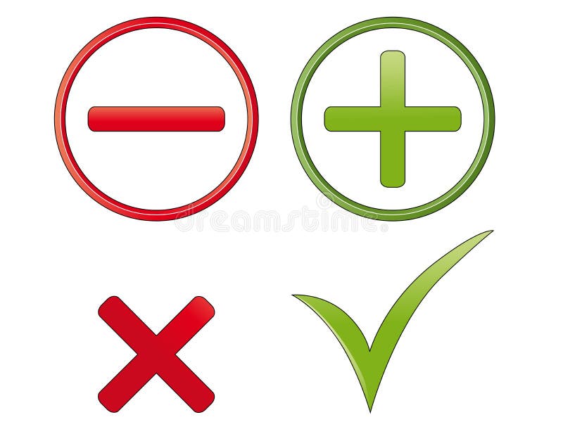 Plus en minus vector illustratie. Illustration of pictogram - 10802448