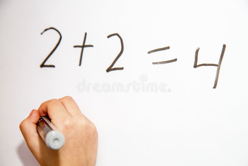 Hand Writing Simple Math Formula Stock Image - Image of number ...