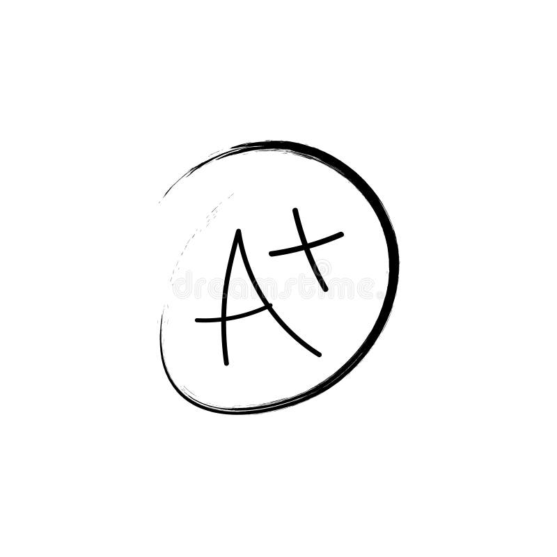 A plus grade black icon stock vector. Illustration of excellent - 203604231