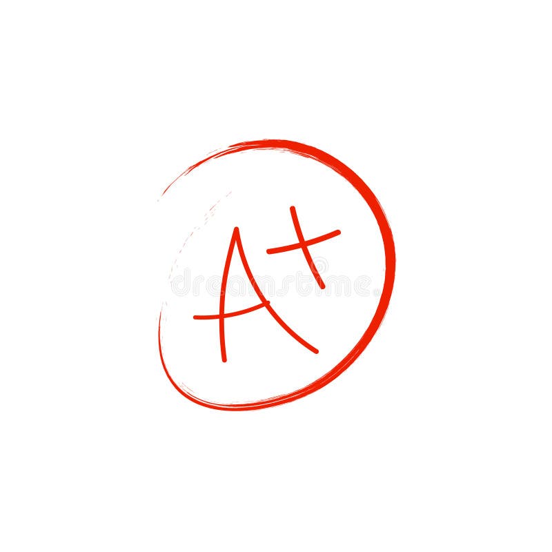 A plus grade icon stock vector. Illustration of intelligence - 203604236