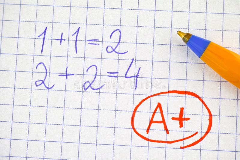 Notebook in the Box. Math Notebook. Background from a Sheet of Paper ...