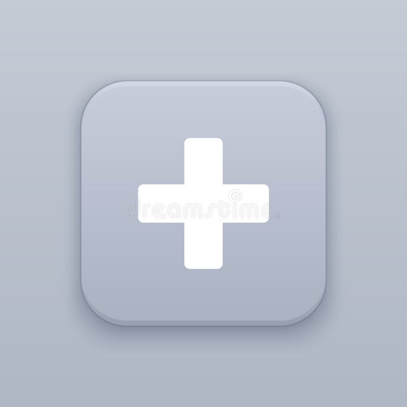 Add, Plus Icon, Linear Style Sign for Mobile Concept and Web Design ...