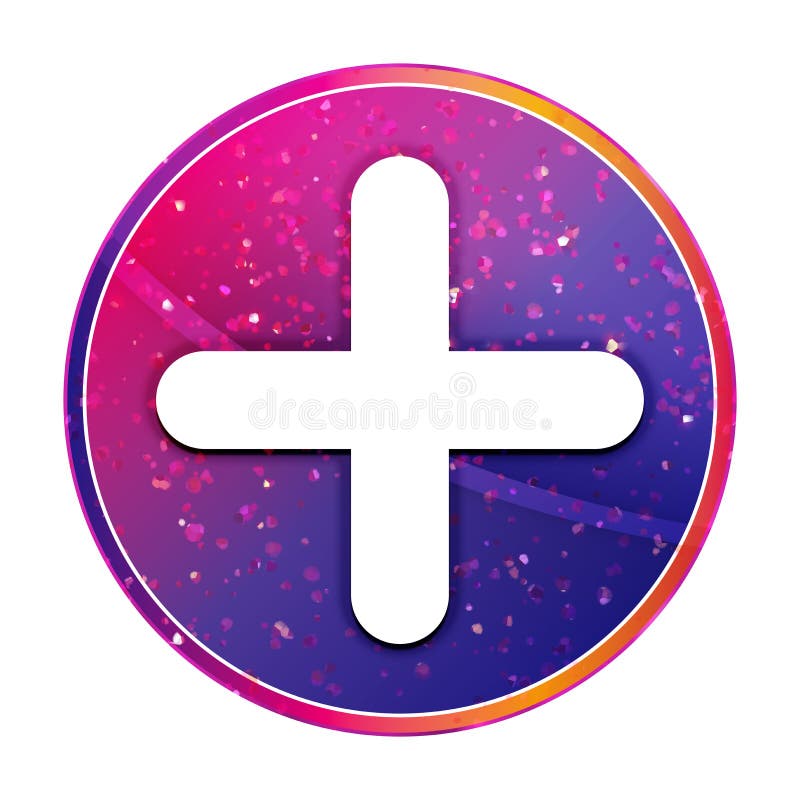 Positive Plus Sign Concept Colorful Stock Vector - Illustration of ...