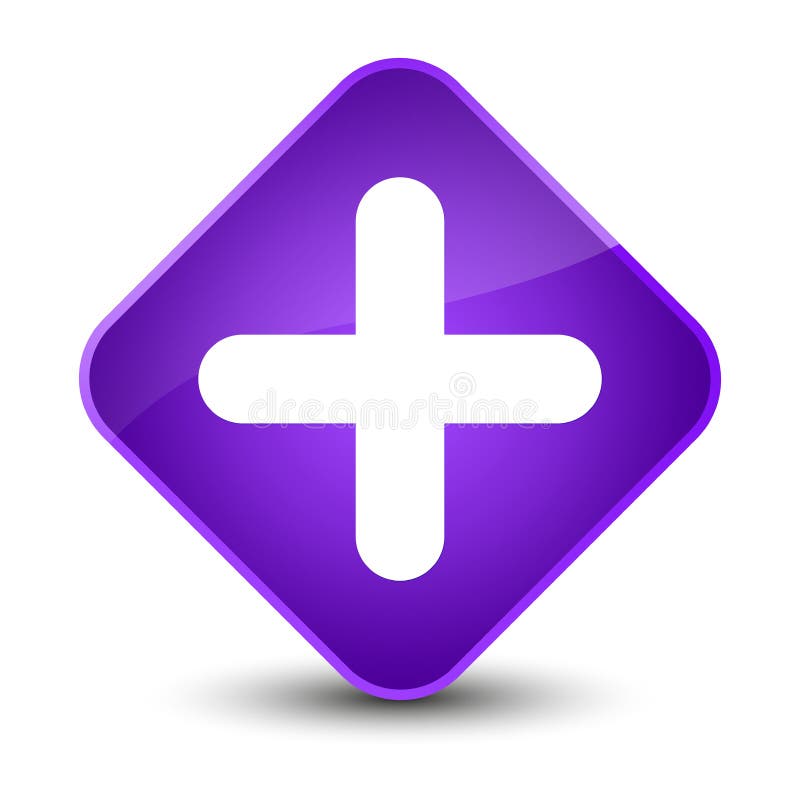 Plus Icon Elegant Purple Diamond Button Stock Illustration ...
