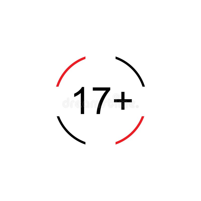 17 Plus Icon Illustration Vector Sign Symbol Stock Vector ...
