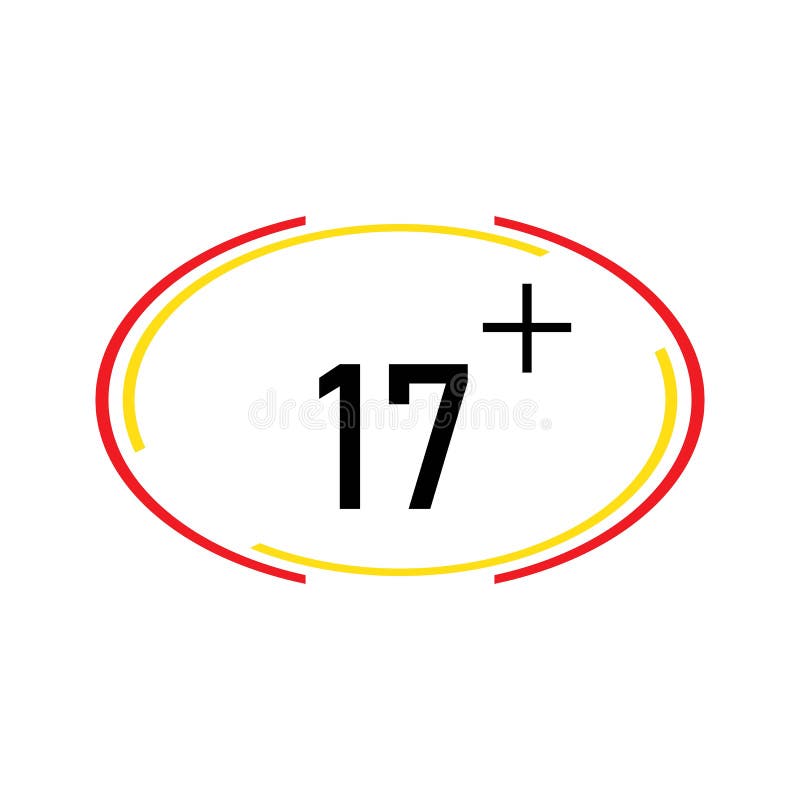 17 Plus Icon Illustration Vector Sign Symbol Stock Vector ...