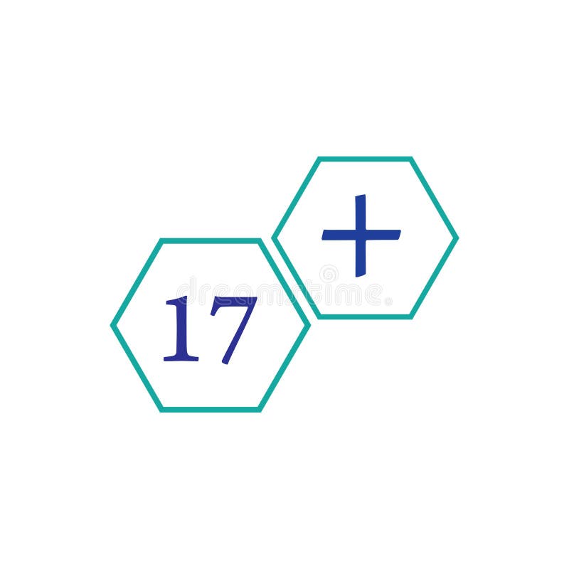 17 Plus Icon Illustration Vector Sign Symbol Stock Vector ...