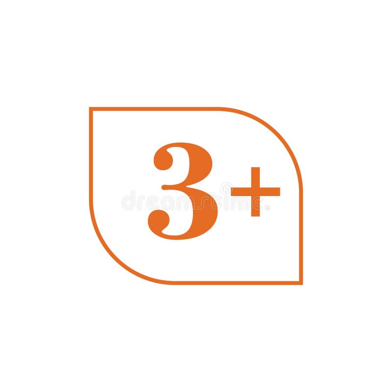 3 Plus Icon Symbol Vector Illustration Design Template Stock Vector ...