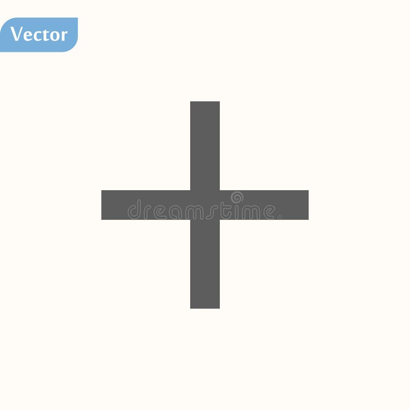 Plus Icon Template Color Editable. Plus Symbol Vector Sign Isolated on ...