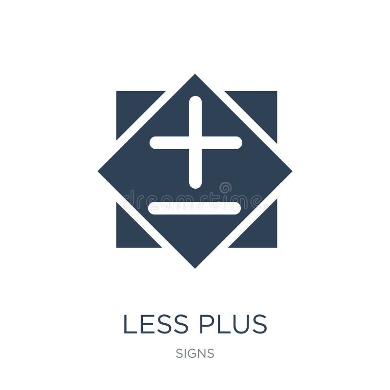 Less Plus Icon in Trendy Design Style. less Plus Icon Isolated on White ...