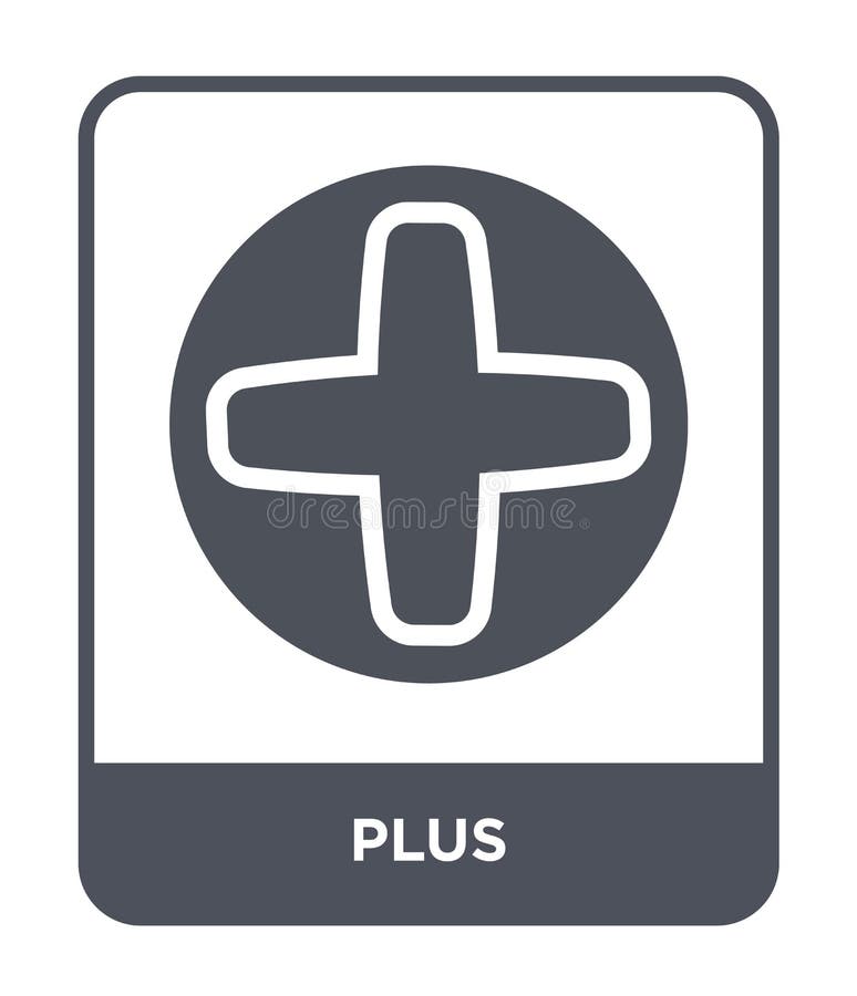 Plus Icon in Trendy Design Style. Plus Icon Isolated on White ...