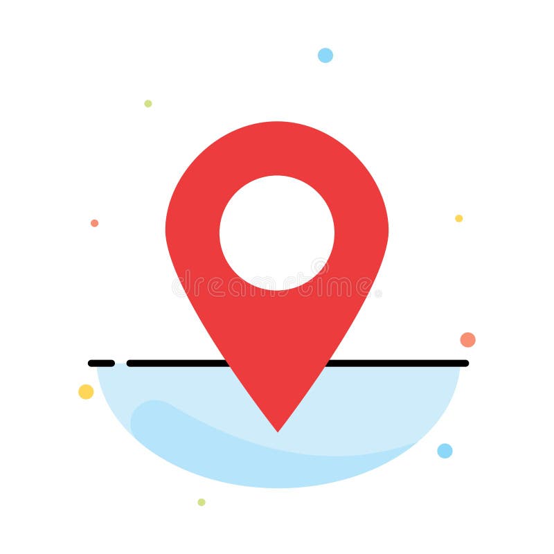 Plus, Location, Map, Marker, Pin Abstract Flat Color Icon Template ...