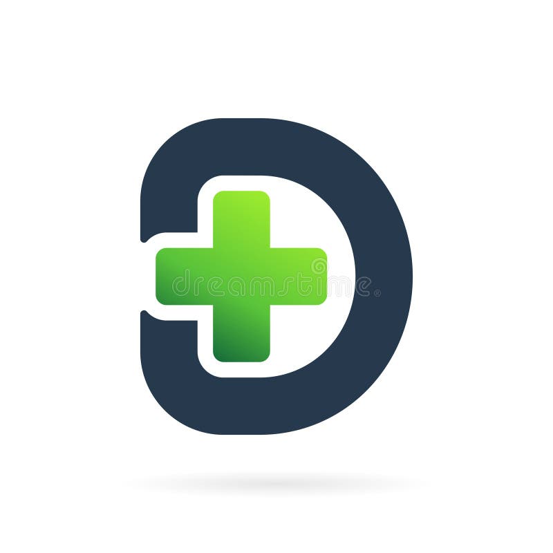 Plus Logo Forming Letter D Symbol Stock Vector - Illustration of cross ...