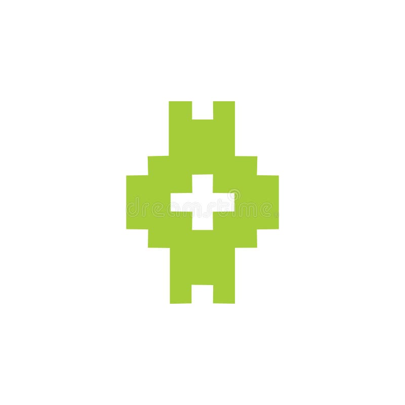 Medical Pixel Icon stock vector. Illustration of green - 10080492