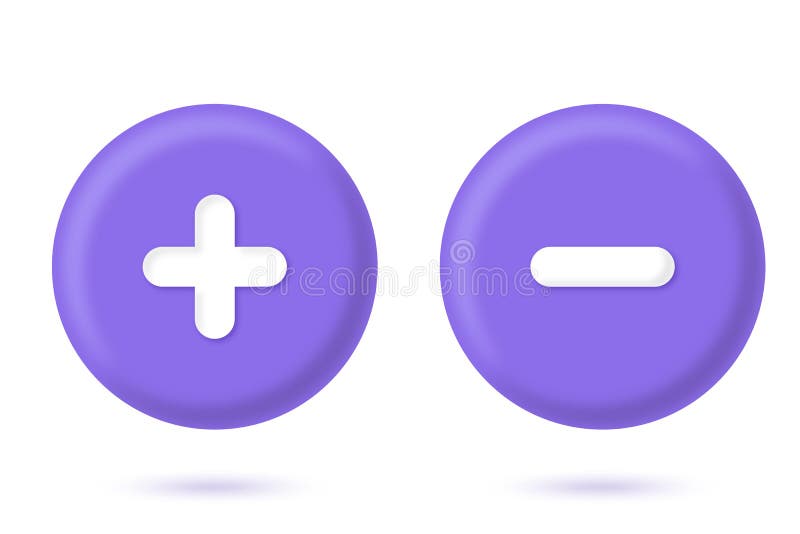 Plus and minus button stock vector. Illustration of calculate - 239703066