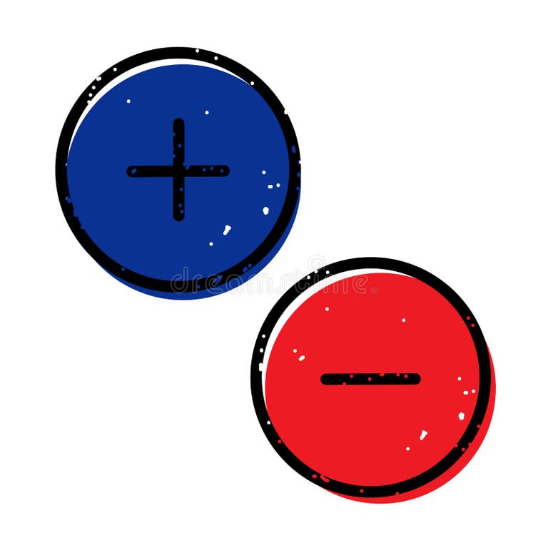 Plus and minus button icon stock vector. Illustration of remove - 118545240