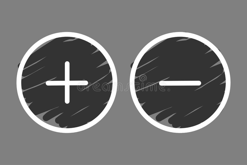 Plus and minus button icon stock vector. Illustration of sign - 118464453