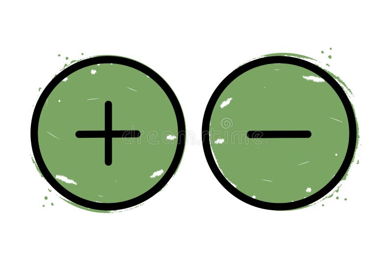 Plus and Minus Button Icon on White Background Stock Vector ... Plus and Minus Button Icon on White Background Stock Vector ...