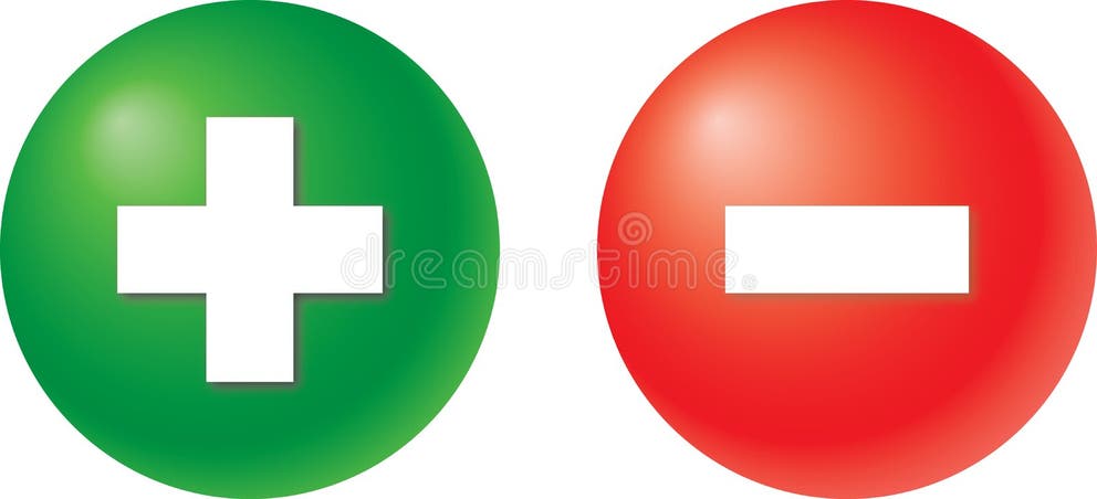Plus and minus stock vector. Illustration of background - 42079033