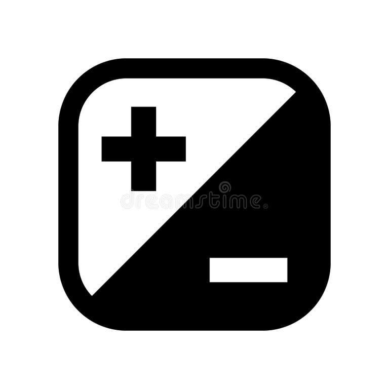 Plus Minus Icon Vector Template Illustration Design Stock Vector ...