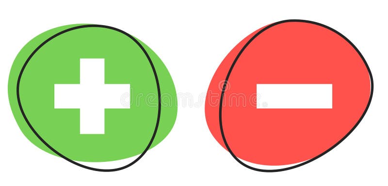 Plus and Minus Buttons stock illustration. Illustration of sign - 128480433