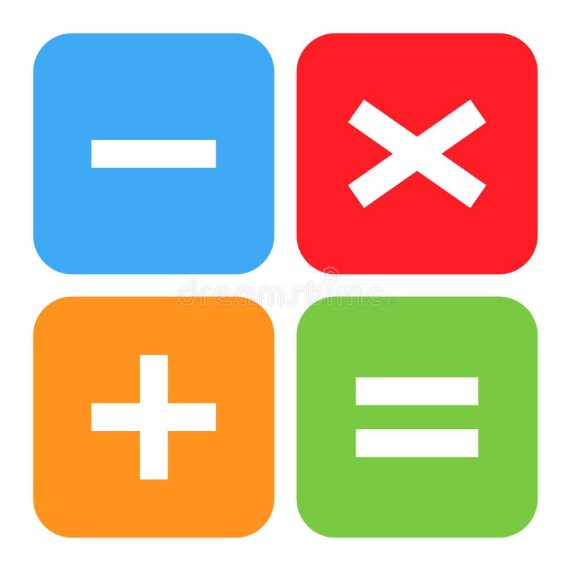 Set of Equal and Not Equal Mathematics Symbol, Education Maths Icon ...