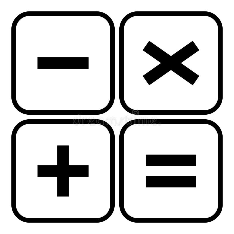 Set of Equal and Not Equal Mathematics Symbol, Education Maths Icon ...