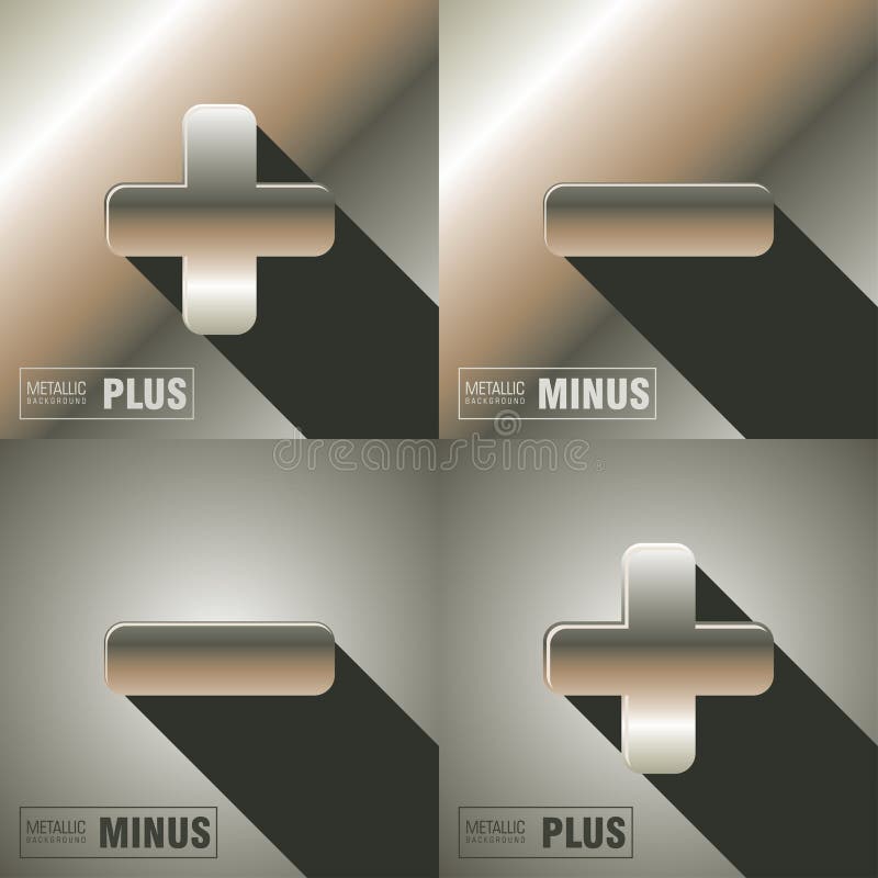 Plus minus stock vector. Illustration of electricity - 66239953