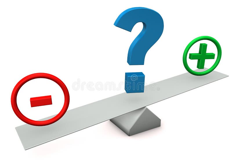 Plus Negatief Vraagteken stock illustratie. Illustration of elektro ...