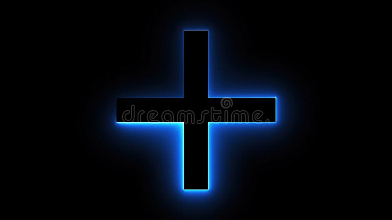 Plus neon sign stock illustration. Illustration of emergency - 297642152