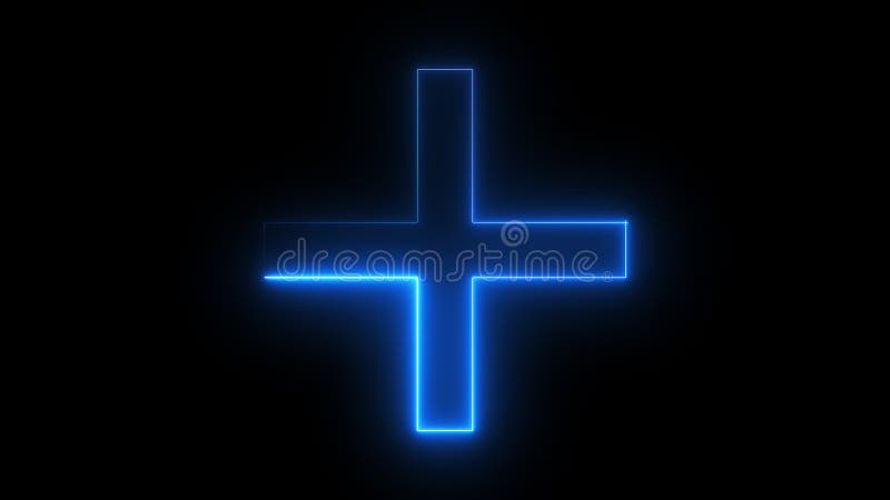 Plus neon sign stock video. Video of symbol, neon, bright - 297614441