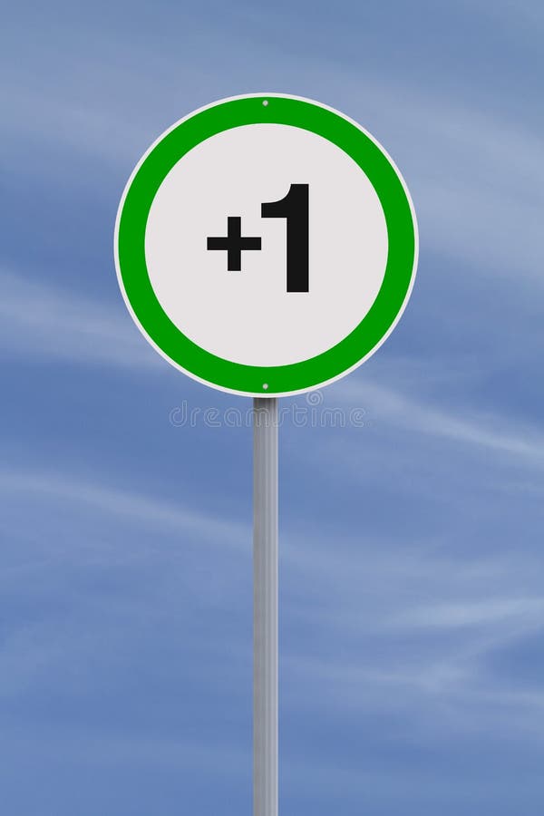 Plus One stock illustration. Illustration of allowed - 33554633