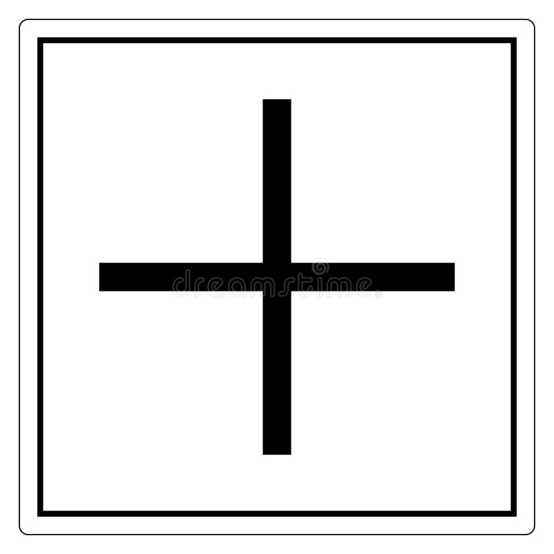 Plus Positive Polarity Symbol Sign, Vector Illustration, Isolate on ...