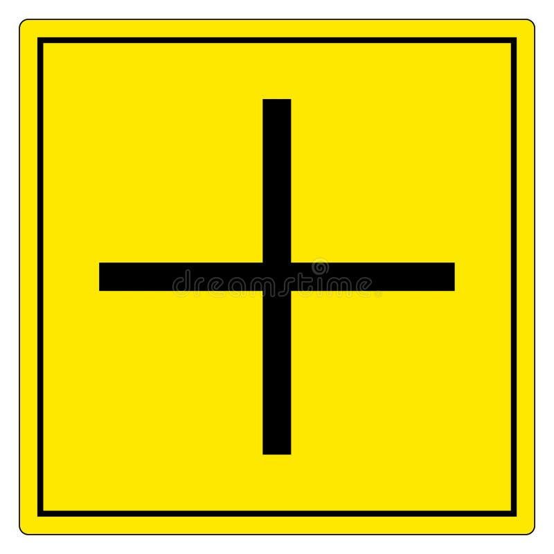 Plus Positive Polarity Symbol Sign, Vector Illustration, Isolate on ...