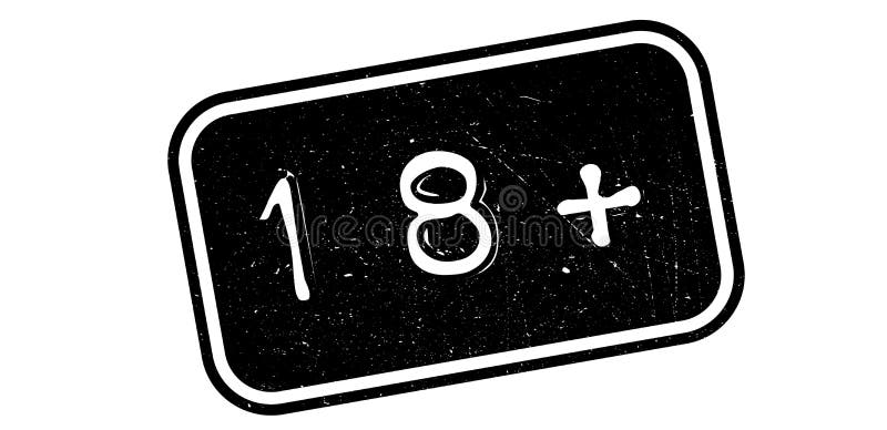18 plus rubber stamp stock illustration. Illustration of isolated ...