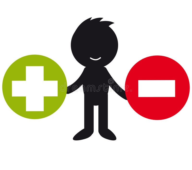 Icône De Signe Plus Et Moins. Symbole Plus Et Moins Rouge. Illustration ...